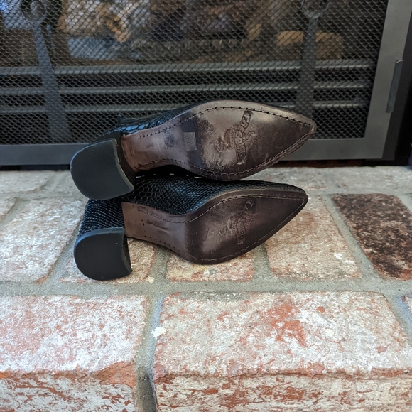 Freebird by Steven | Shoes | Freebird Joyce Black Snakeskin Bootie ...